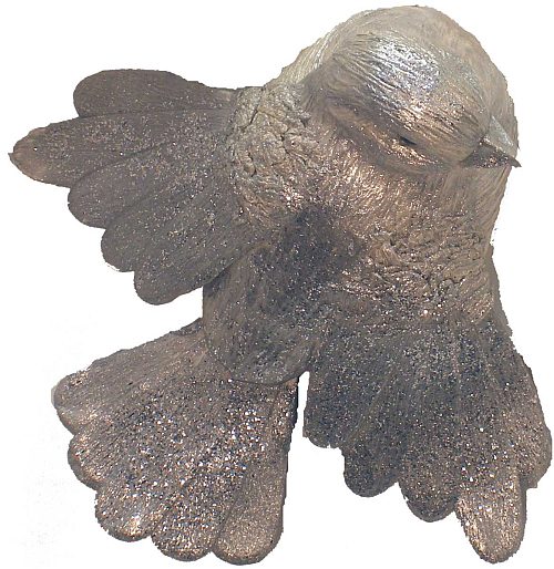 4.75" Silver Artificial Finch with Mica- 1 dozen | Floral Supply